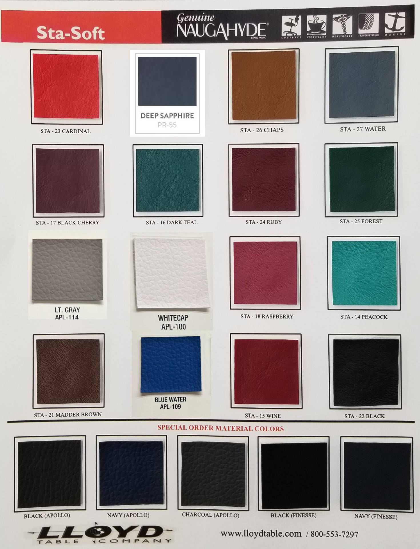 Colors - Lloyd Table Company